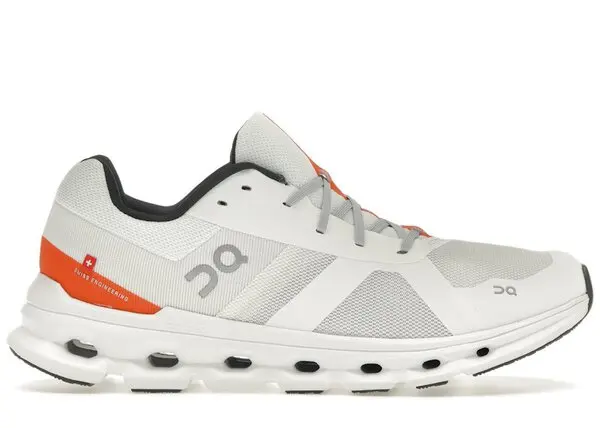 On Cloudrunnerin Athletic Sneakers - Undyed White/flame