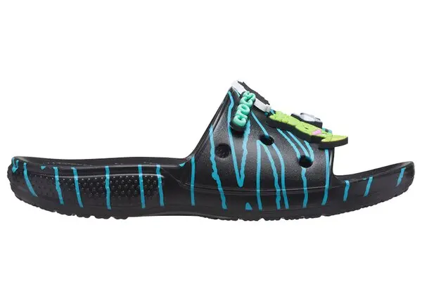 CROCS Classic Slide Ron English Party Animals Zebrain - Black/blue