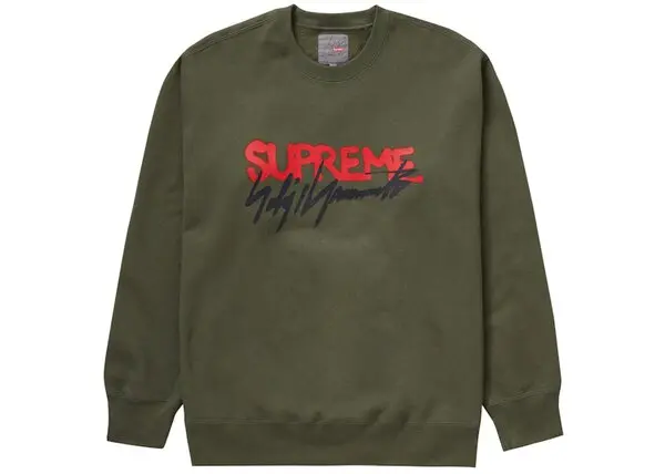 Supreme Yohji Yamamoto Crewneck Sweatshirt - Olive