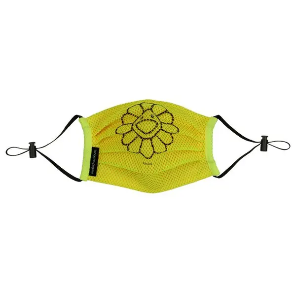 TAKASHI MURAKAMI Mesh Flower Mask - Lemon/black