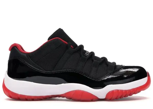 JORDAN Retro Low Bred Sneakers - Black/true Red/white