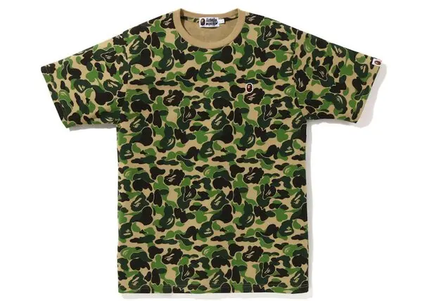 BAPE Abc Camo Ape Head One Point Tee Shirt - Green