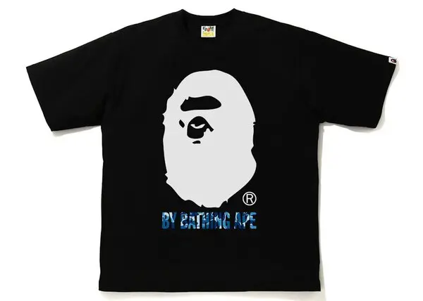 BAPE Abc Camo Bathing Ape Relaxed Fit Tee Shirt - Black/blue