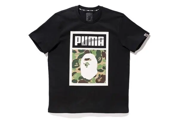 BAPE X Puma Abc Camo Logo Tee Shirt - Black