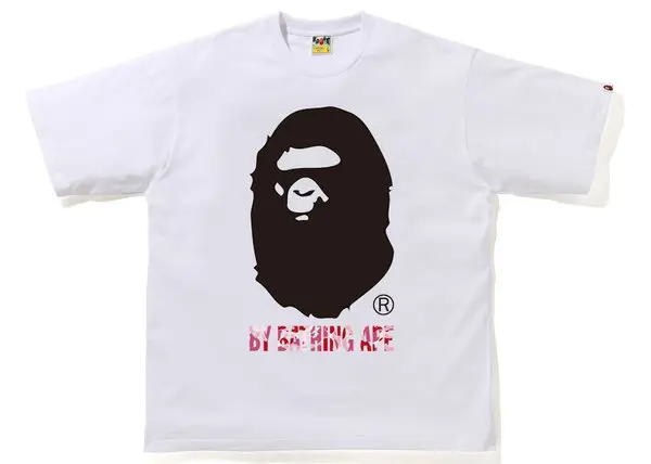 BAPE Abc Camo Bathing Ape Relaxed Fit Tee Shirt - White/pink
