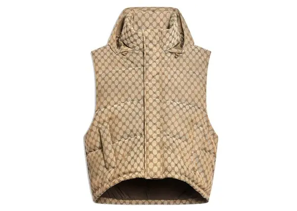 Gucci X Balenciaga The Hacker Project Puffer Gilet - Beige/ebony
