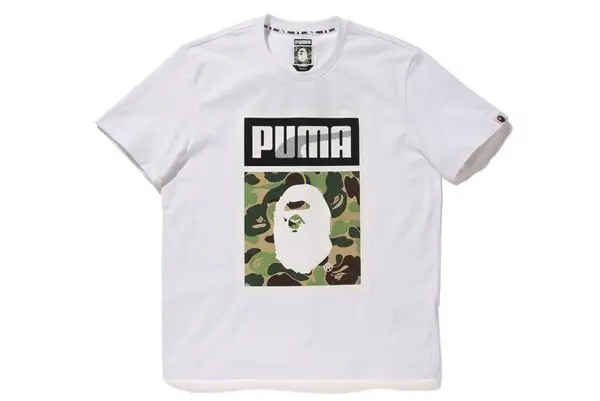 BAPE X Puma Abc Camo Logo Tee Shirt - White