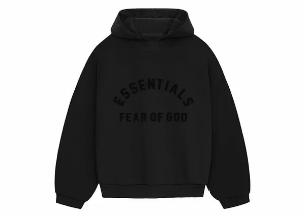 Fear Of God Essentials Nylon Fleece Hoodie - Jet Black