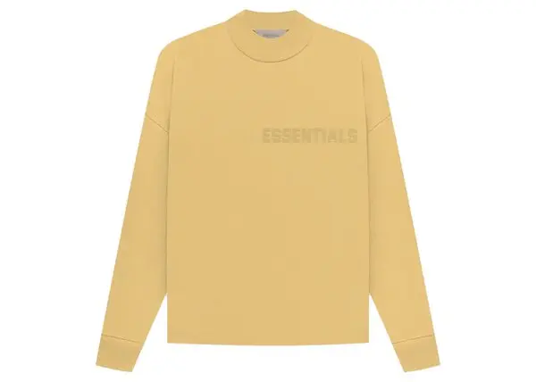 Fear Of God Essentialong Sleeve Long Sleeve Tee Shirt - Light Tuscan