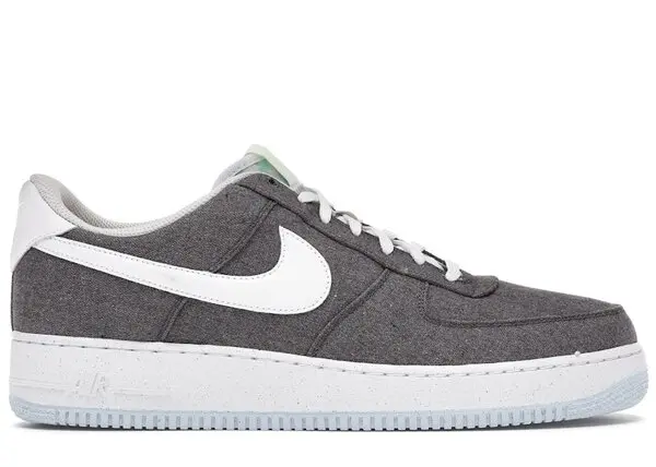 Nike Air Force 1 Low Recycled Canvas Sneakers - Iron Grey/white/barely Volt