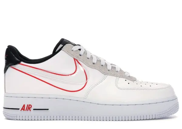 Nike Air Force 1 Low Script Swoosh Pack - White/black/university Red