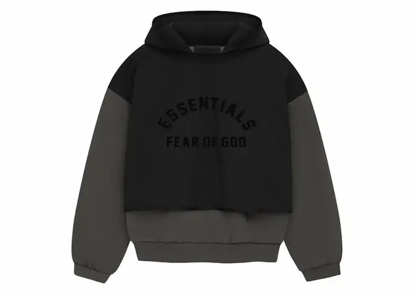 Fear Of God Essentials Nylon Fleece Hooded Sweater - Ink/jet Black