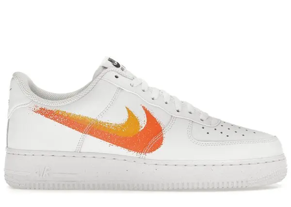 Nike Air Force 1 Low '07 Spray Paint Swoosh - White/university Gold/black