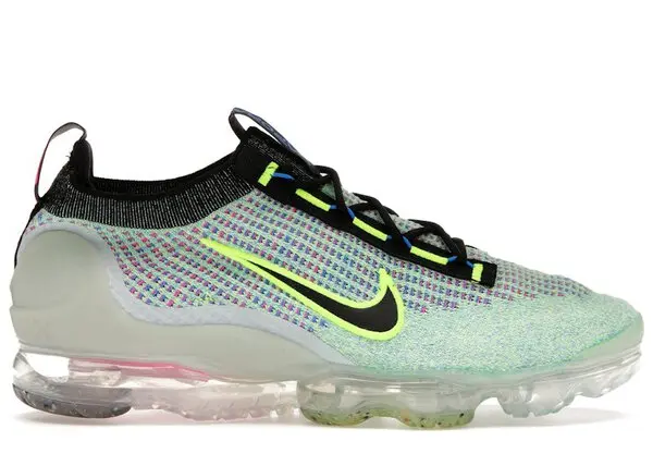 Nike Air Vapormax 2021 Flyknit Next Nature - Volt/photo Blue/metallic Silver