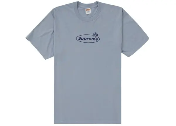 Supreme Warning Tee Shirt - Dusty Blue