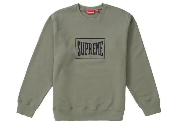 Supreme Warm Up Crewneck Sweatshirt - Light Olive