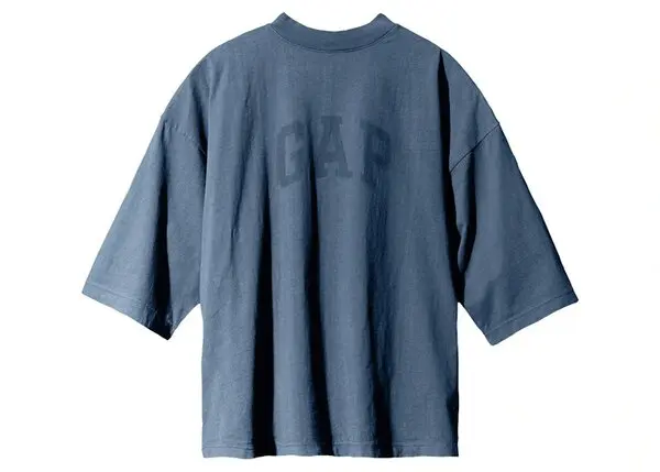 Yeezy Gap Dove 3/4 Sleeve Tee Shirt - Dark Blue