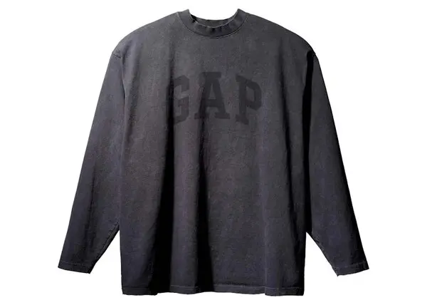 Yeezy Gap Dove Longsleeve Tee Shirt - Washed Black