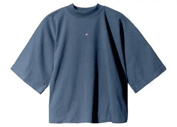 Yeezy Gap Logo No Seam Tee Shirt - Dark Blue