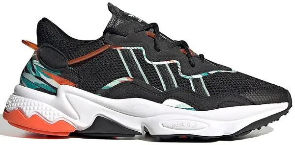 Adidas Ozweego Geometric Jungle Print Sneakers - Core Black/cloud White