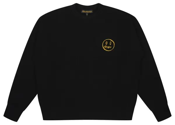 Drew House Sketch Mascot Waffle Sweater - Black
