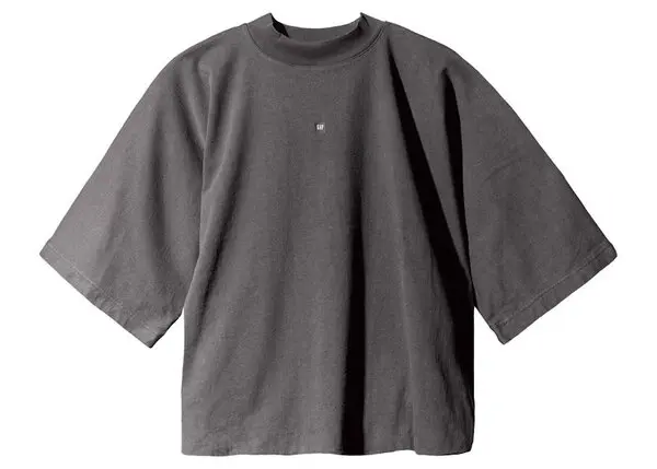 Yeezy Gap Logo No Seam Tee Shirt - Dark Grey