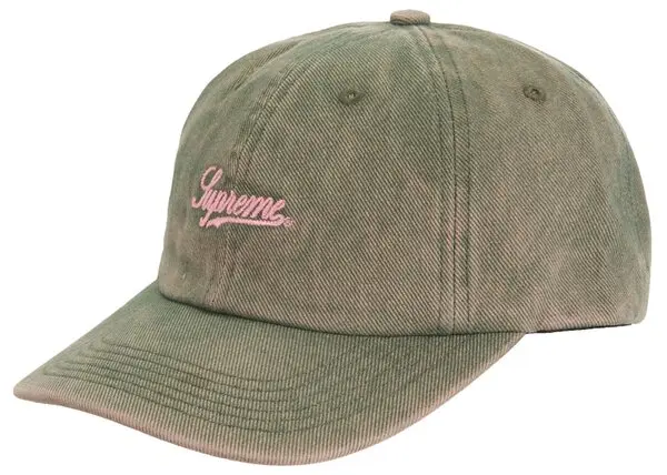 Supreme Washed Twill 6-panel Cap - Green