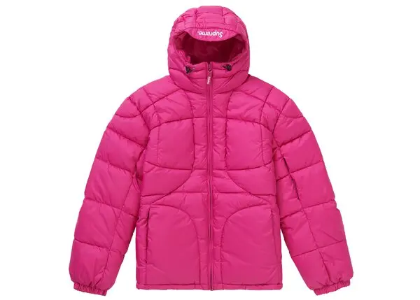 Supreme Warp Hooded Puffy Jacket - Fuchsia | Editorialist