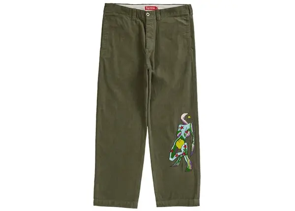 Supreme Gonz Corduroy Chino Pant - Dusty Green