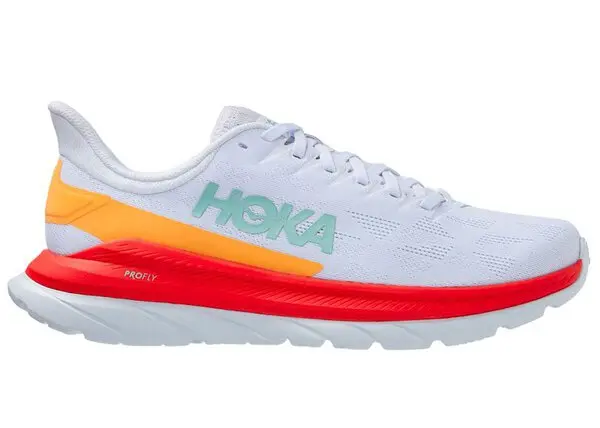Hoka One One Mach 4 Sneakers - White/fiesta