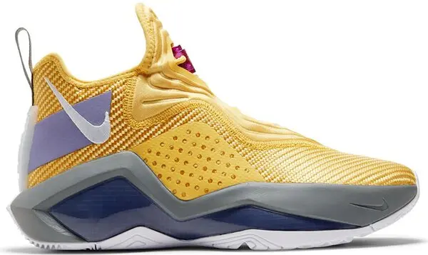 Nike Lebron Soldier Lakers Sneakers - Vivid Purple/solar Flare/light Persian Violet