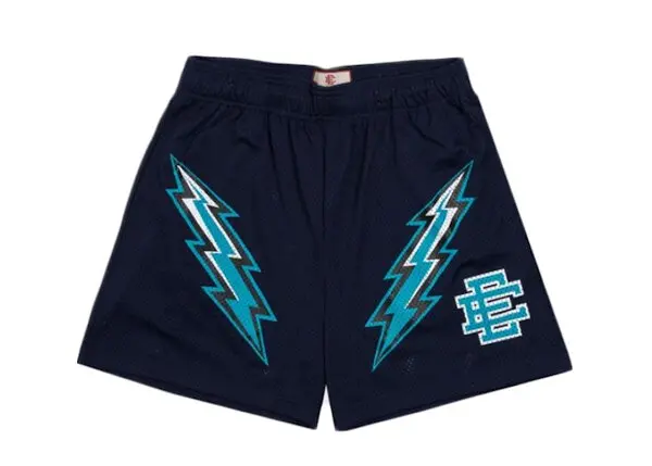 ERIC EMANUEL Ee Basic Lightning Bolt Short - Navy Blue/black/teal