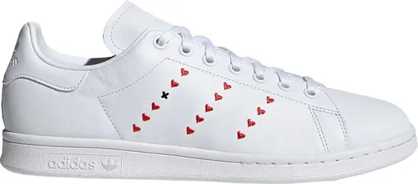 Adidas Stan Smith Heart Stripe Sneakers - Footwear White/core Black/scarelet Red