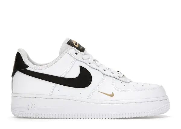 Nike Air Force 1 Low '07 Essential Gold Mini Swoosh - White/black