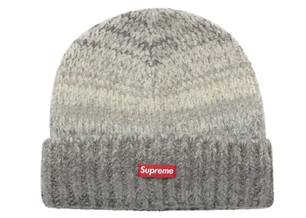 Supreme Gradient Stripe Beanie - Grey