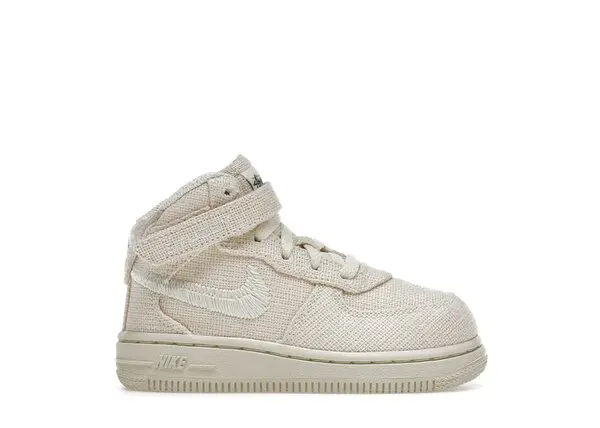 Nike Air Force 1 Mid Stussy Fossilin Sneakers - Hemp
