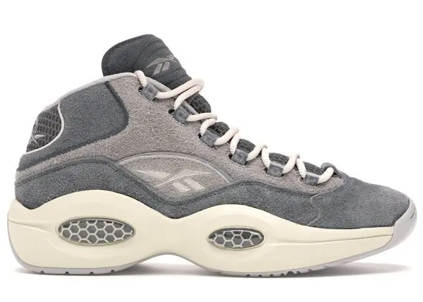 REEBOK Question Mid Suede Sneakers - Grey/steel/chalk White