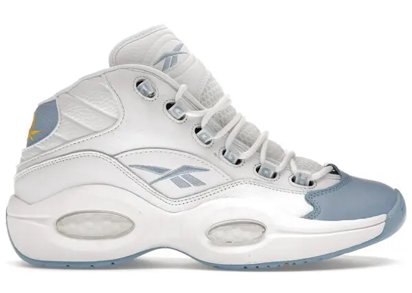 REEBOK Question Mid Denver Nuggets Sneakers - Cloud White/fluid Blue/toxic Yellow