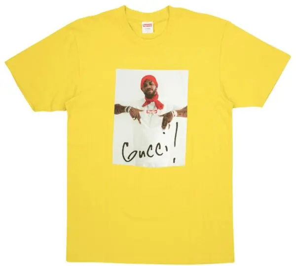 Supreme Gucci Mane Tee Shirt - Yellow