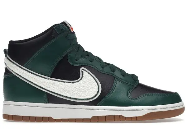 Nike Dunk High Chenille Swoosh - Green/black/white