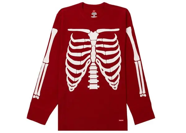 Supreme Hanes Bones Thermal Crew - Red