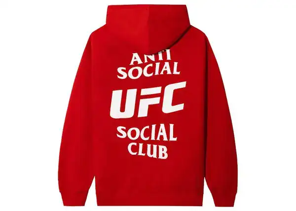 Anti Social Social Club X Ufc Selftitled Hoodie Red Editorialist