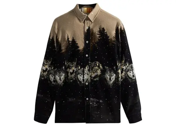 Kith Printed Wolves Cord Ludlow Shirt