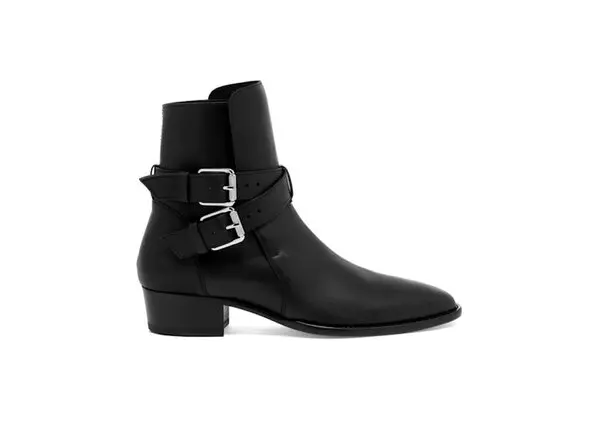 Amiri Leather Buckle Boots