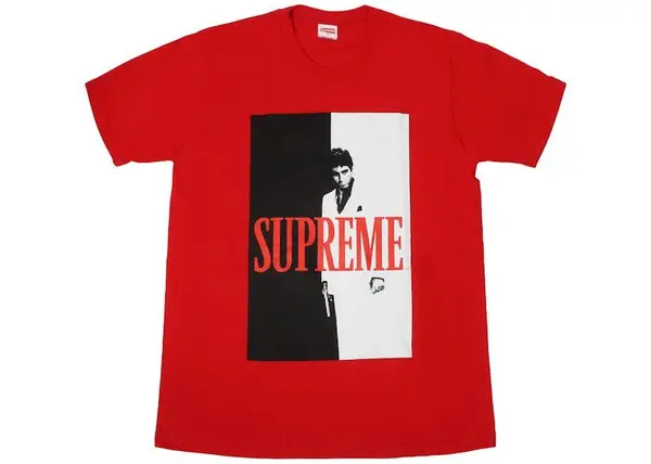 Supreme Scarface Split Tee Shirt - Red