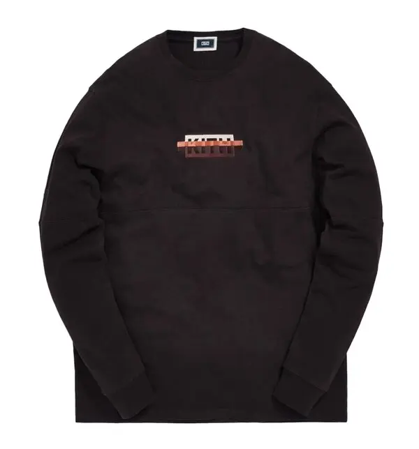 Kith Panel Long Sleeve T-shirt - Espresso