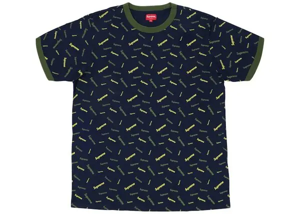 Supreme Scatter Ringer - Navy Blue