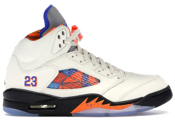 JORDAN 5 Retro International Flight Sneakers - Sail/racer Blue/cone