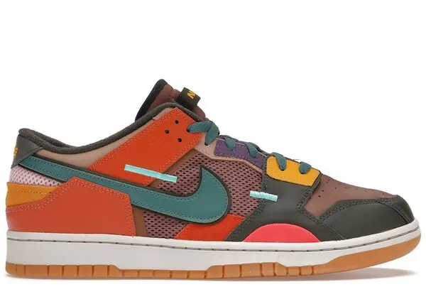Nike Dunk Low Scrap Sneakers - Archeo Brown/bicoastal/sport Spice