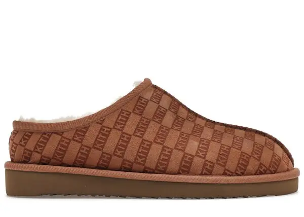 Kith Monogram Shearling Slipper - Loft Wheat